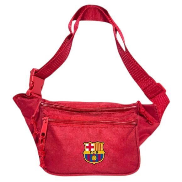 Bags | Mens Fc Barcelona Soccer Logo Fanny Pack Red | Poshmark
